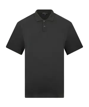 JAMES PERSE Short-sleeve Cotton Polo Shirt - Black
