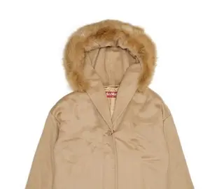 Max Mara Hooded Coat With Furry Collar - No