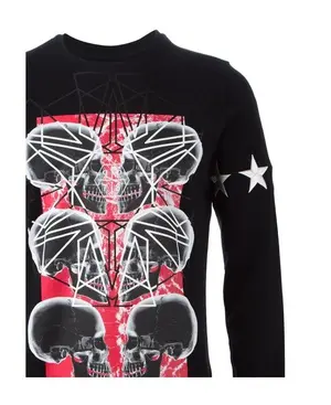 Philipp Plein Round Collar And Long-sleeved T-shirt