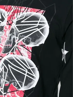 Philipp Plein Round Collar And Long-sleeved T-shirt