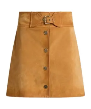 Etro Suede Mini Skirt With Buckle Detail