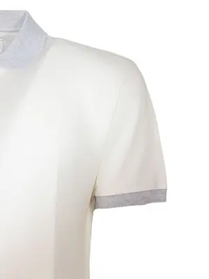 Eleventy Contrast Trim Polo Shirt - White