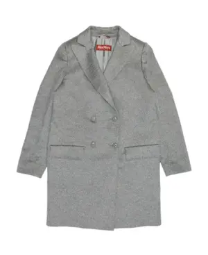 Max Mara Double-breasted Lapel Coat - Gray