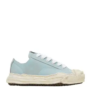 Mihara Yasuhiro Hank Distressed Low Top Sneakers - Blue