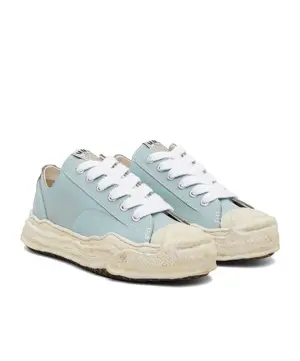 Mihara Yasuhiro Hank Distressed Low Top Sneakers - Blue