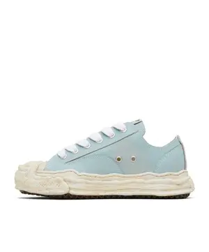 Mihara Yasuhiro Hank Distressed Low Top Sneakers - Blue