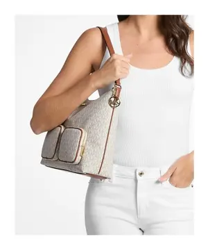 Michael Kors Merritt Signature Logo Cargo Shoulder Bag