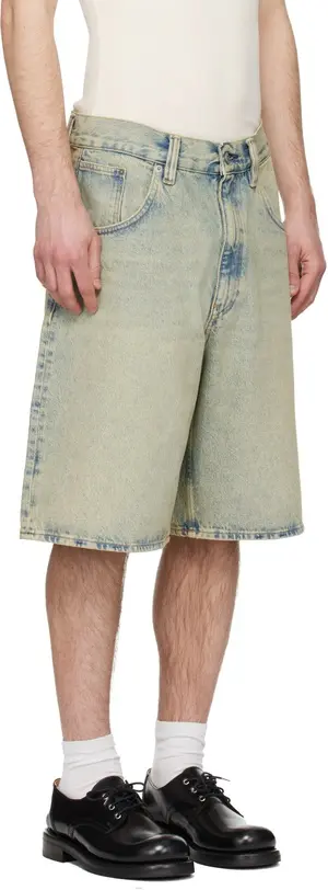 SUNFLOWER Super Wide Denim Shorts - Gray