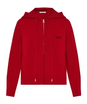 Givenchy Logo Embroidered Zip-up Hoodie