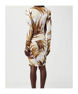 Just Cavalli Tropical Print V-neck Mini Dress - Brown