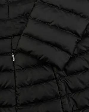 Max Mara Quilted Hooded Down Jacket - Black