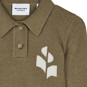 Isabel Marant Étoile Nola Intarsia Cotton And Wool-blend Polo Sweater