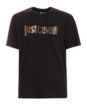 Just Cavalli Logo Print T-shirt - Black