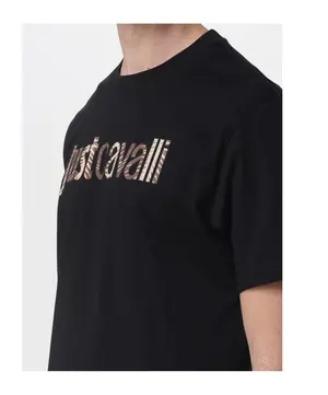 Just Cavalli Logo Print T-shirt - Black