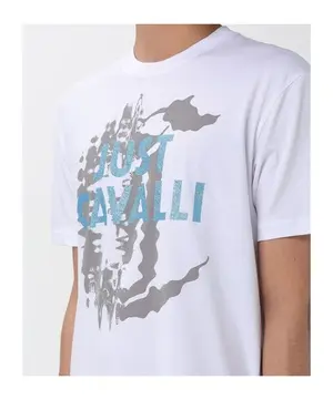 Just Cavalli Logo Print T-shirt - White