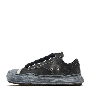 Mihara Yasuhiro Hank Og Low-top Lace-up Casual Sneakers - Black/black