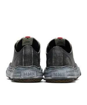 Mihara Yasuhiro Hank Og Low-top Lace-up Casual Sneakers - Black/black