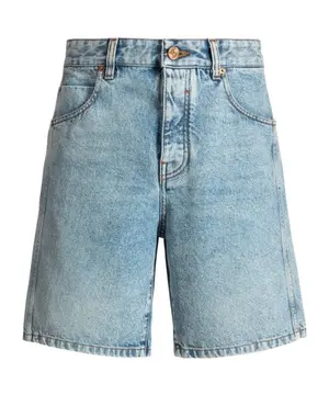 Balmain Five-pocket Denim Shorts - Blue