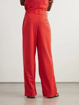 Staud Luisa Wide-leg Pleated Trousers