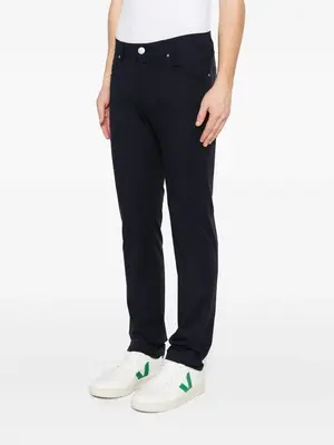 Jacob Cohen Logo-patch Straight Leg Trousers - Black