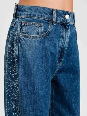 TWINSET High-waisted Embellished Jeans - Blue