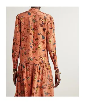 Ulla Johnson Long Sleeve Floral Print Shirt