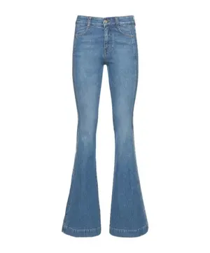 Stella McCartney High Waist Flare Jeans With Side Logo