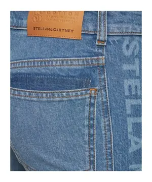 Stella McCartney High Waist Flare Jeans With Side Logo