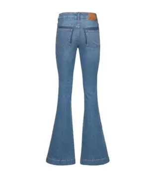 Stella McCartney High Waist Flare Jeans With Side Logo