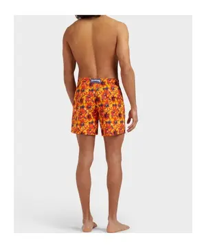 Vilebrequin Drawstring Floral-print Swim Shorts - Blue