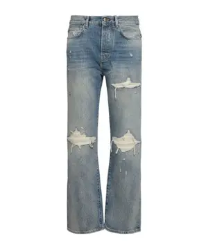 Amiri Suede Straight Jeans - Gray