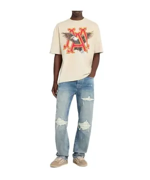 Amiri Suede Straight Jeans - Gray