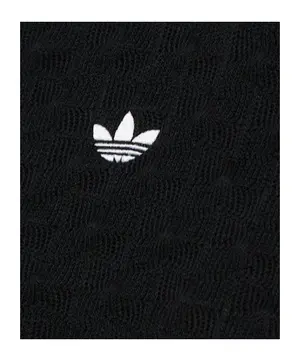 ADIDAS ORIGINALS Textured Knit Top With Signature Stripes