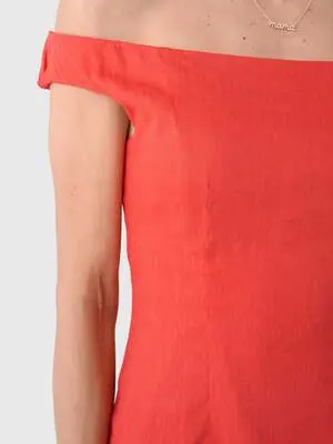 SIR. Off-the-shoulder Dress With Ruffled Sleeves