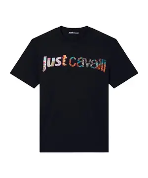 Just Cavalli Logo Print T-shirt - Black