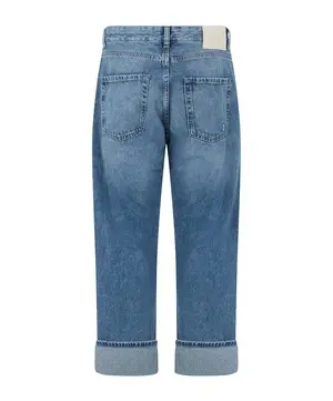ICON DENIM LOS ANGELES Cuffed Straight Leg Jeans