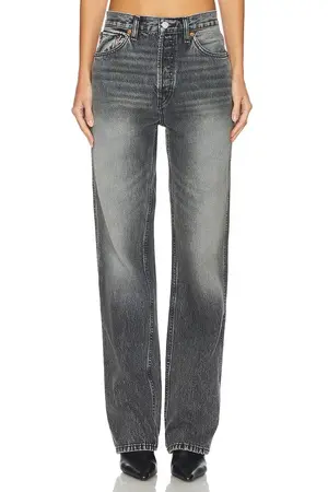 RE/DONE 90s High-rise Loose Jeans - Black