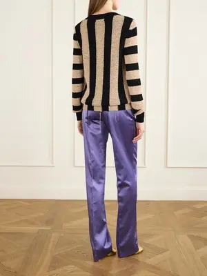 Dries Van Noten Striped Open-knit Sweater