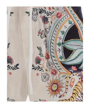 Just Cavalli Printed Viscose Drawstring Shorts