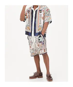 Just Cavalli Printed Viscose Drawstring Shorts