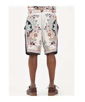 Just Cavalli Printed Viscose Drawstring Shorts