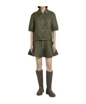 Moncler Floral Quilted Padded Shirt Jacket