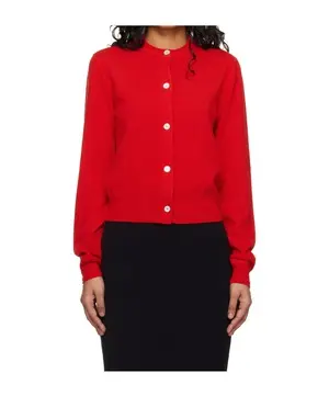 JIL SANDER Wool Crew Neck Cardigan