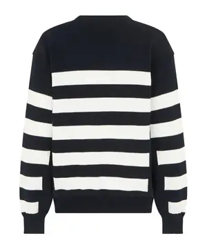 ROBERTO COLLINA Striped Crew-neck Knitted Sweater