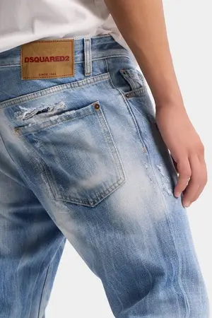 Dsquared2 Teddy Distressed Straight-leg Jeans - Blue