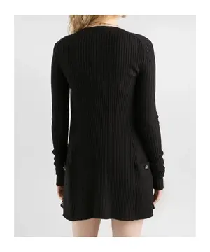 Dolce & Gabbana Ribbed Cardigan With V-neck And Button Fastening