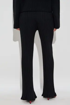 LISA YANG Ribbed Knit Flared Trousers