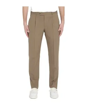 PT TORINO Union Pleated Straight-leg Trousers