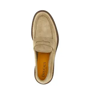DOUCAL'S Suede Penny Loafers - Brown