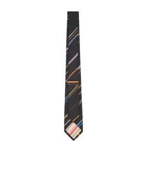 Paul Smith Diagonal Painted Stripe Pointed Tie